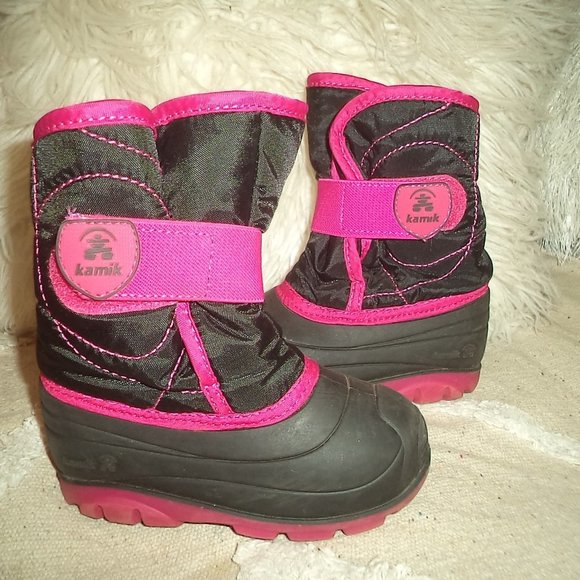 Kamik | Shoes | Kamik Snow Boots Pink Winter Insulated Faux Fur Lined ...